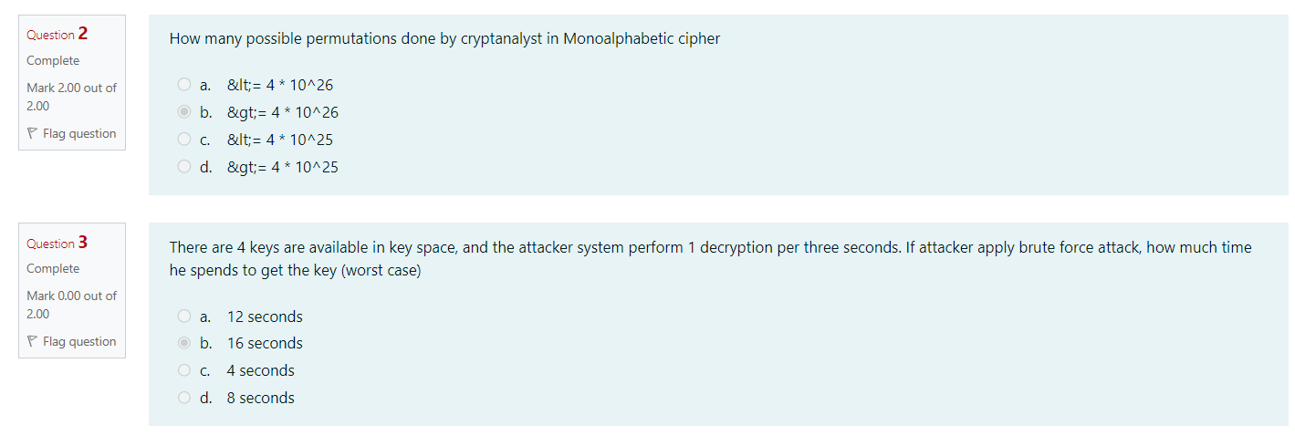 Solved How many possible permutations done by cryptanalyst | Chegg.com
