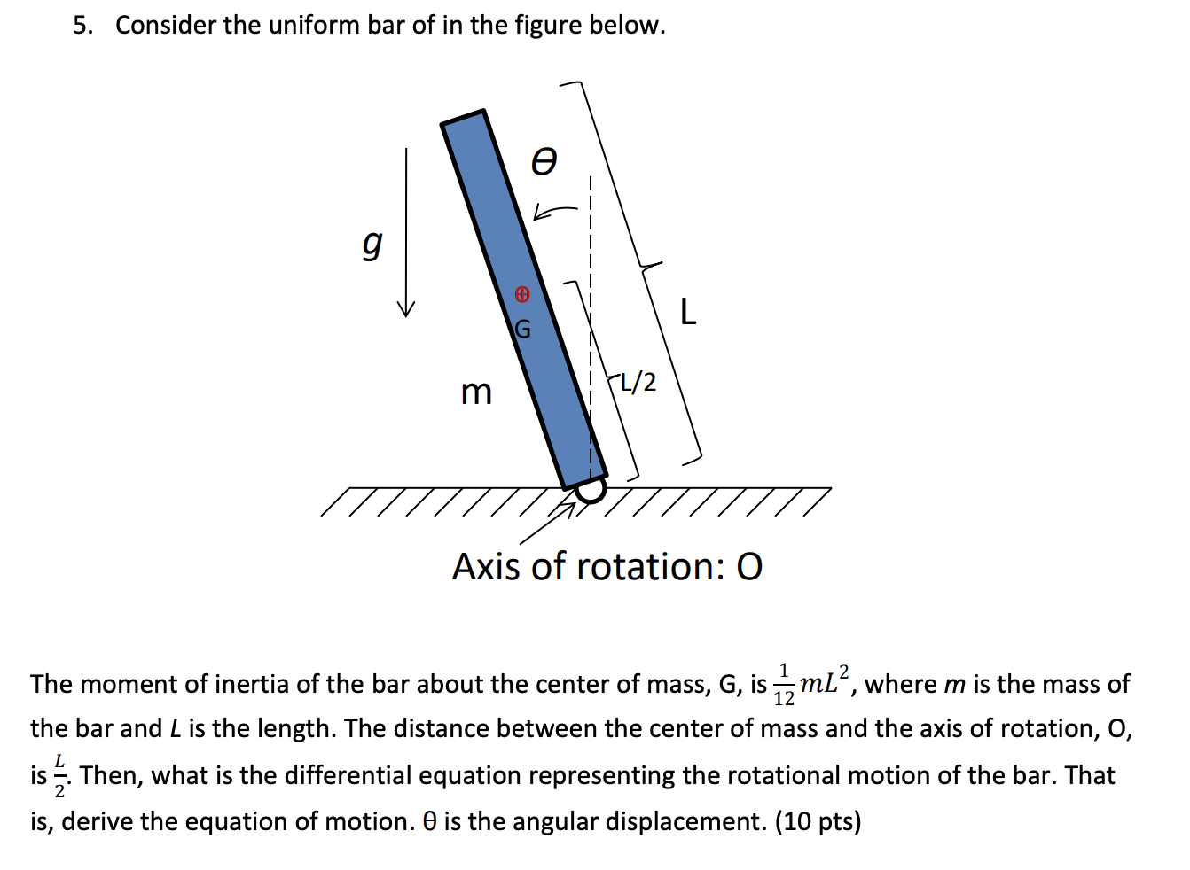 Solved Consider the uniform bar of in the figure below. The | Chegg.com
