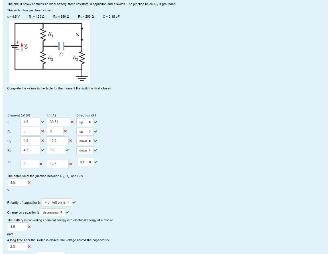 Solved The circuit below contains an ideal battery, three | Chegg.com