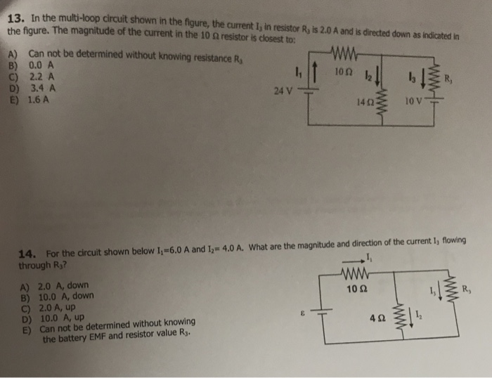 Solved 13. In the multi-loop circuit shown in the figure, | Chegg.com