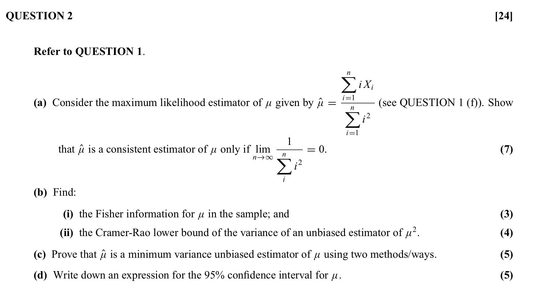 Solved Refer to QUESTION 1 . (a) Consider the maximum | Chegg.com