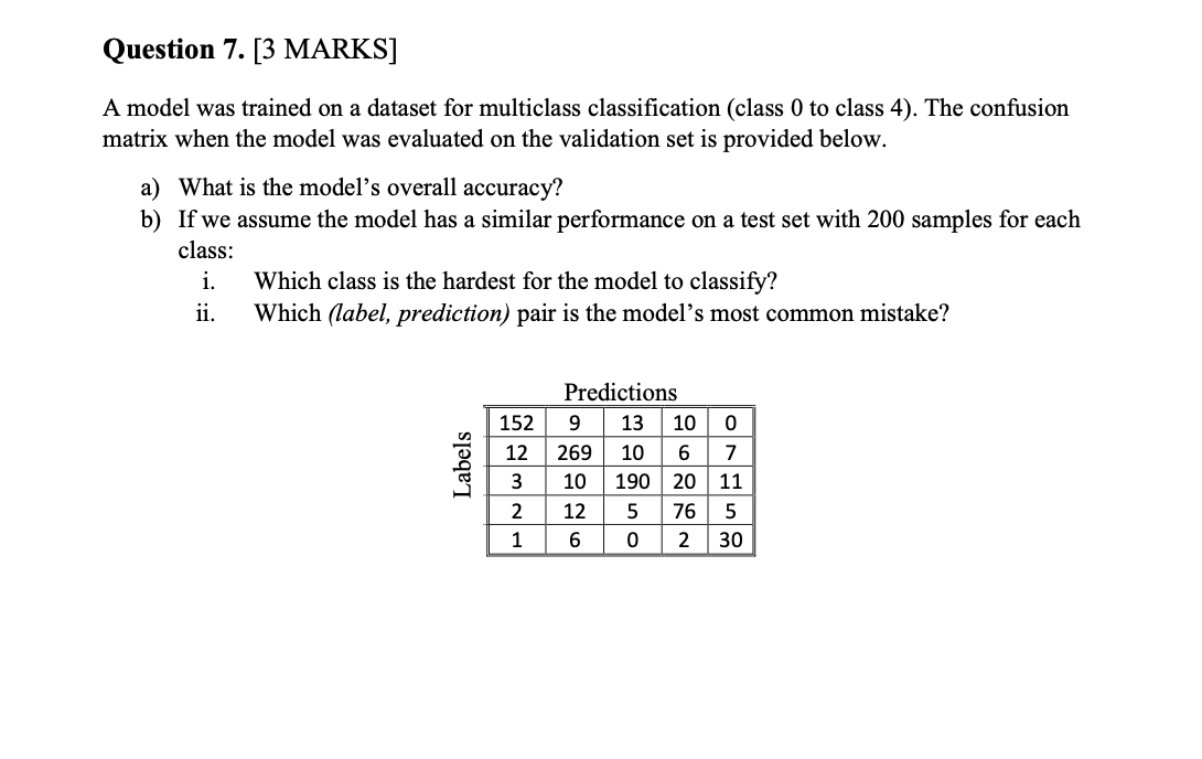 Solved A Model Was Trained On A Dataset For Multiclass 