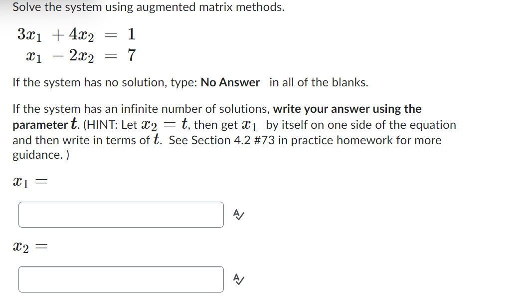 Solved Solve the system using augmented matrix methods. | Chegg.com