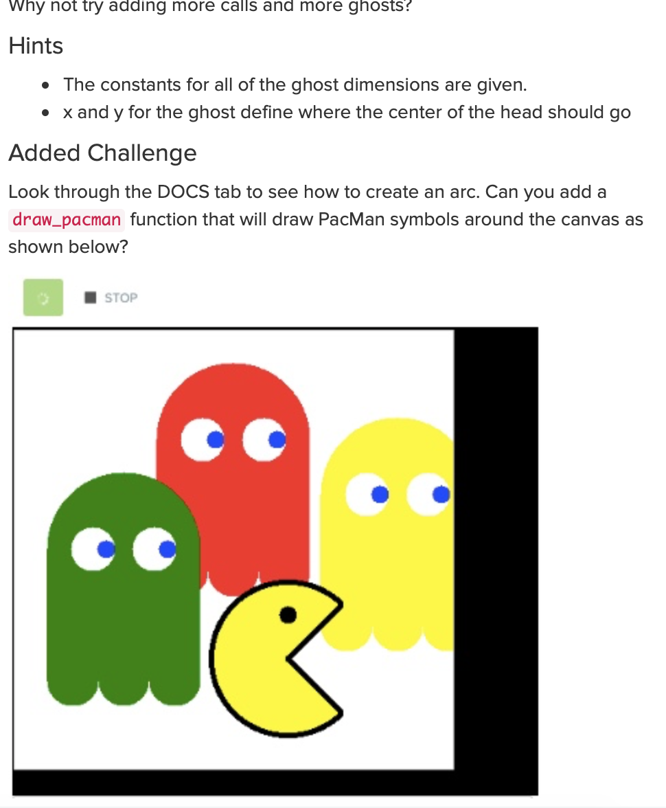 Solved Overview Write a program to draw multiple ghosts on | Chegg.com