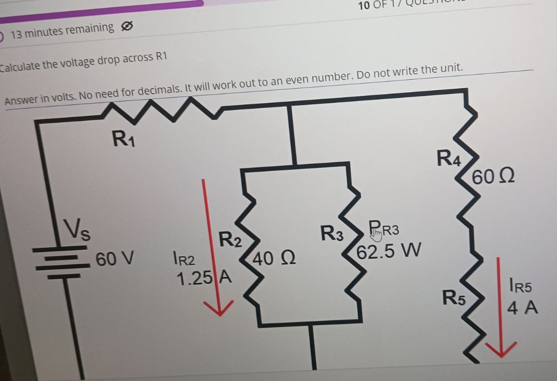 Solved alculate the voltage drop across | Chegg.com