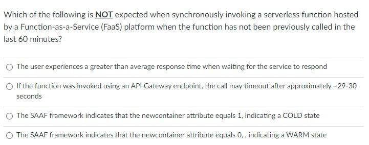 Solved Which of the following is NOT expected when | Chegg.com