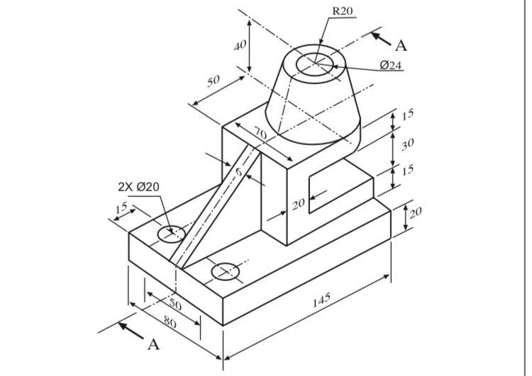 Solved Draw the profile projection of the given model | Chegg.com