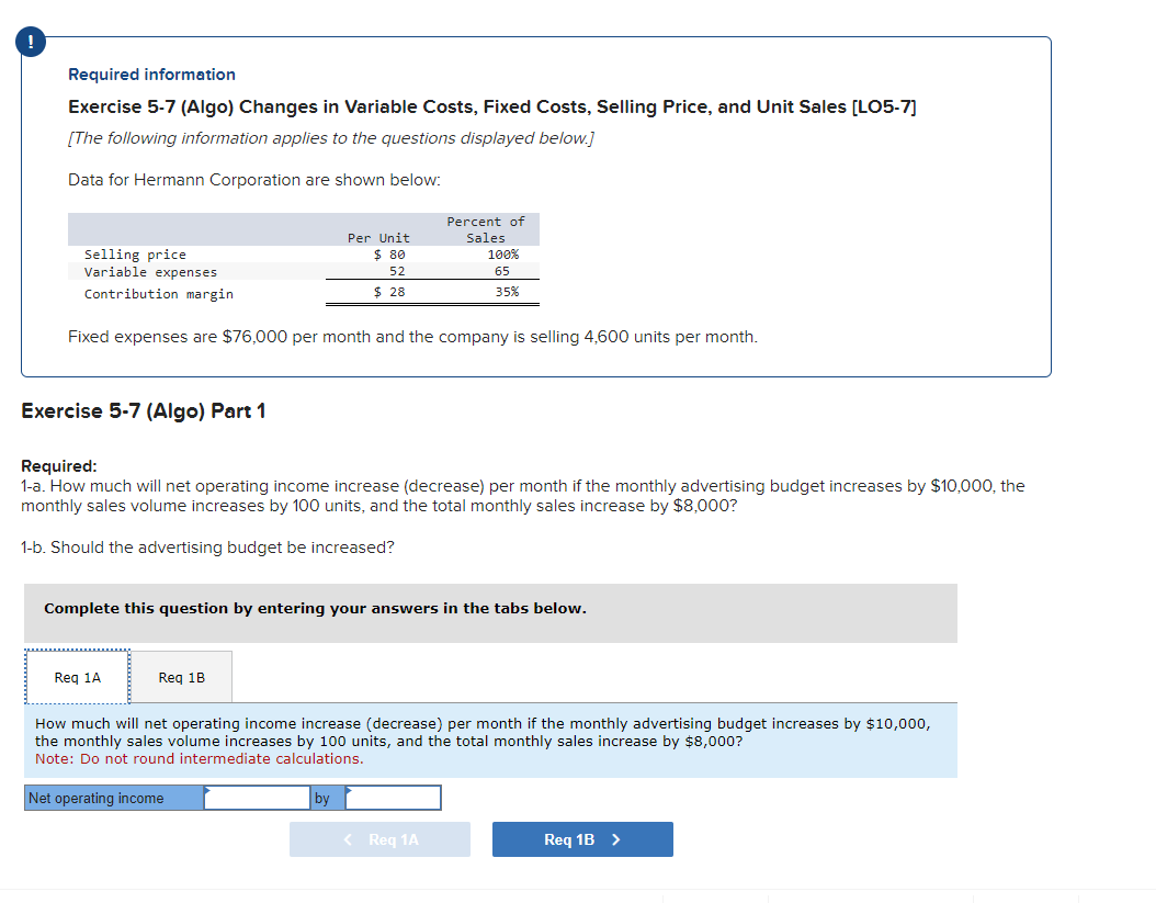 Solved Required intormation Exercise 5-7 (Algo) Changes in | Chegg.com