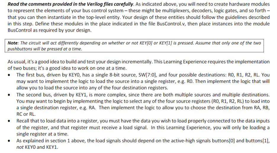 module Buscontrol(MAX10 CLK1 50, KEY, SW, HEX0, HEX1, | Chegg.com