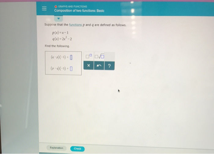 Solved GRAPHS AND FUNCTIONS Composition of two functions: | Chegg.com
