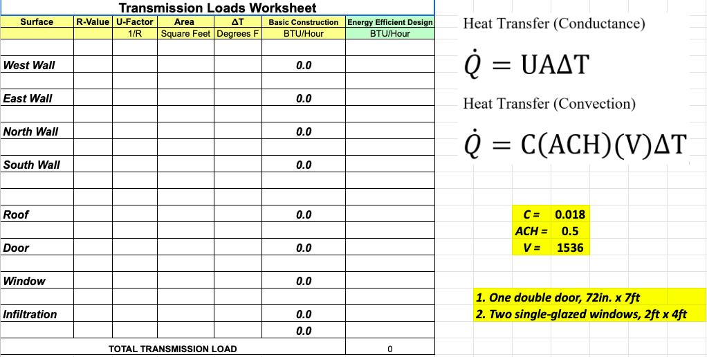 Whats the transmission load for the walls and shed of | Chegg.com