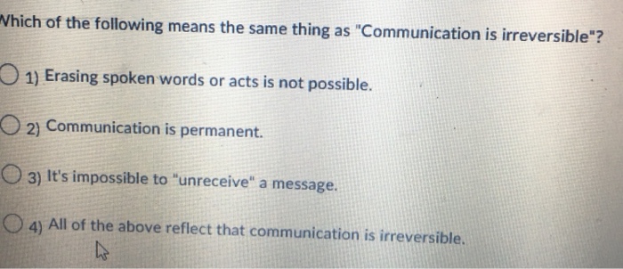 Solved hich of the following means the same thing as | Chegg.com