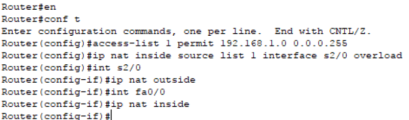 Lab 21 NAT Translations NOTES Failure to match my | Chegg.com