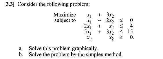 Solved [3.3] Consider the following problem: Maximize | Chegg.com