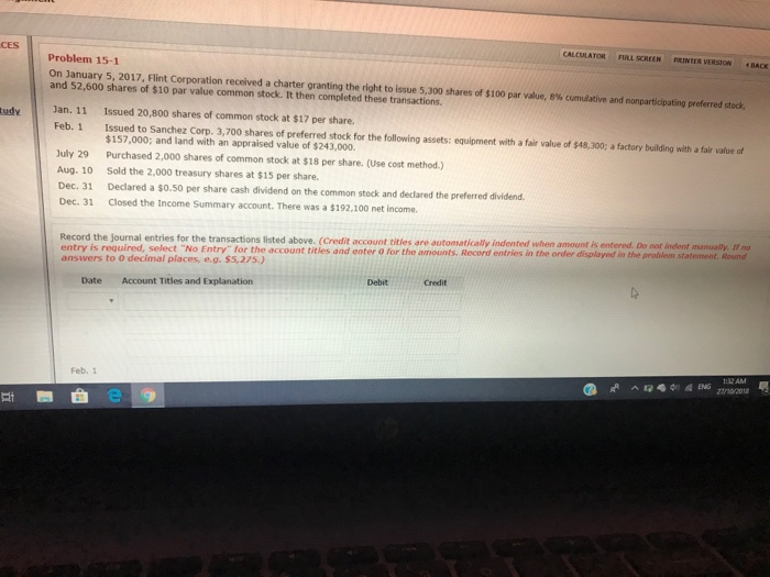 Solved CALCULATOR FILL SCREEN PRINTER VERSTON CES BACK | Chegg.com