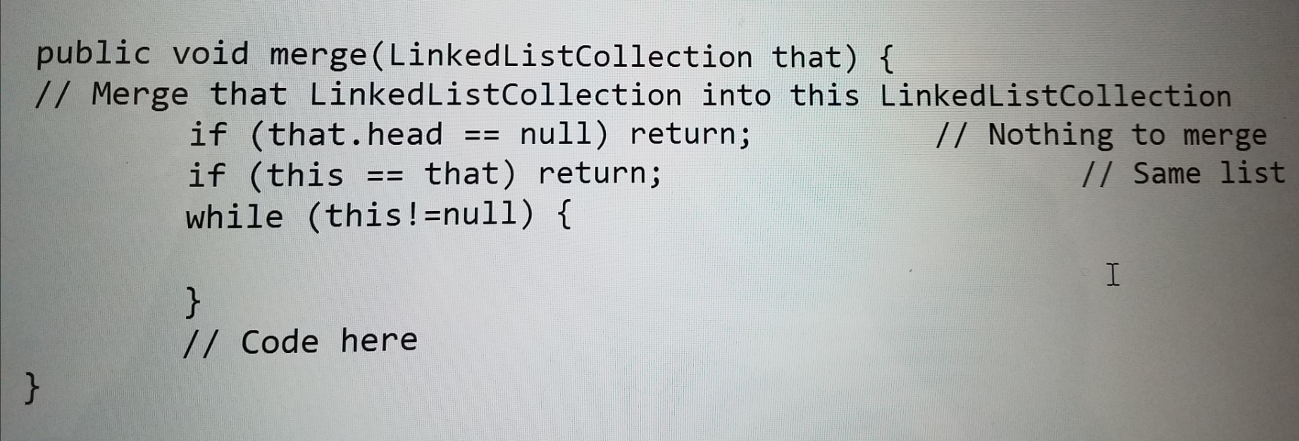 Please i need to complete two methods in java | Chegg.com