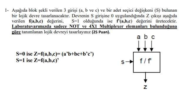 Solved It has 3 inputs (a, b and c) and one selector | Chegg.com