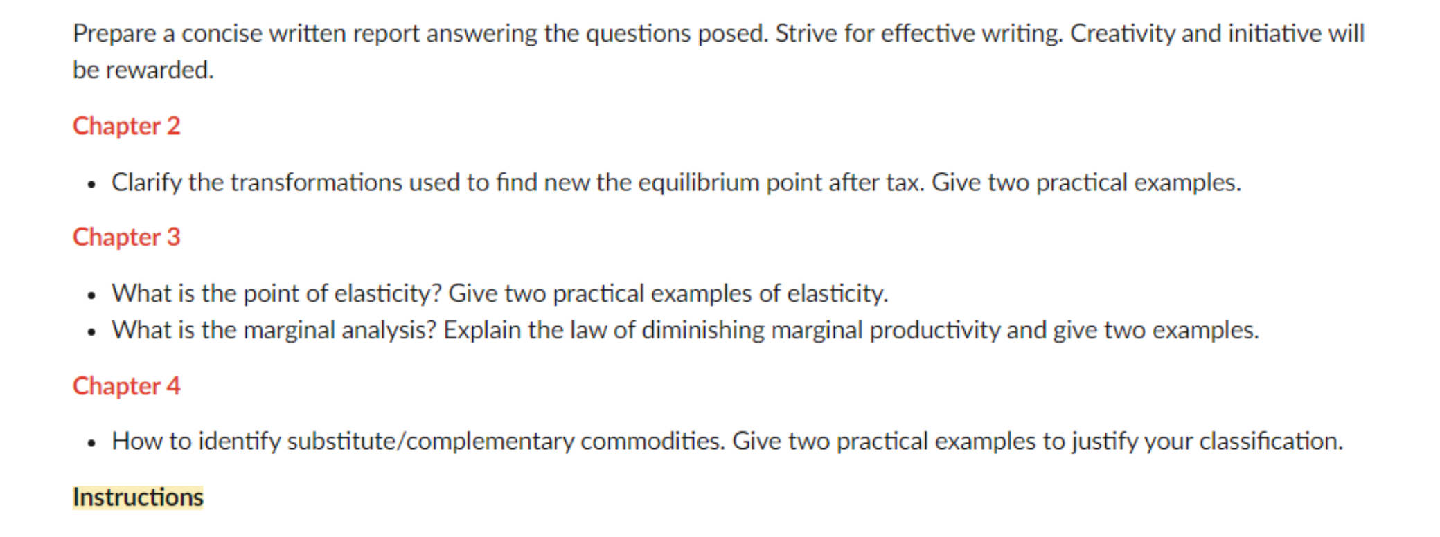 Solved Prepare a concise written report answering the | Chegg.com