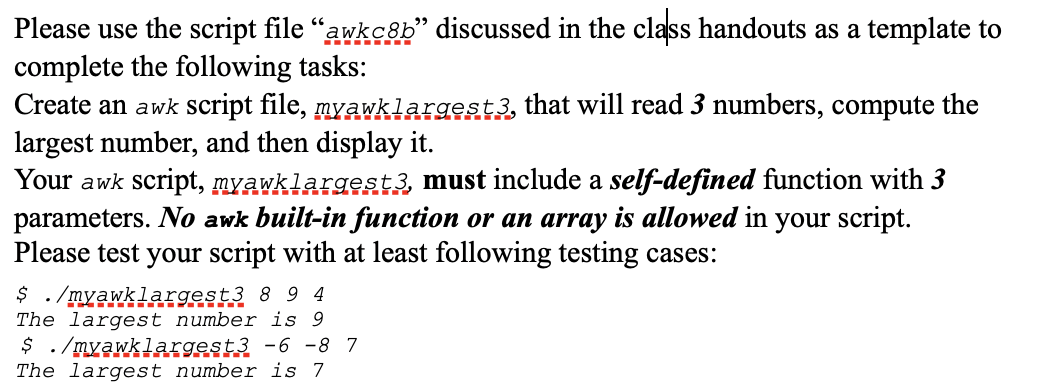 Solved 8a) min: it is a user-defined function that returns a | Chegg.com
