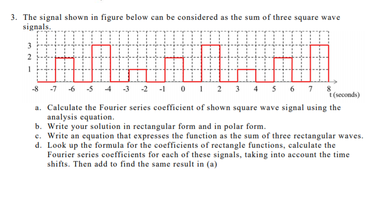 Solved 3. The signal shown in figure below can be considered | Chegg.com