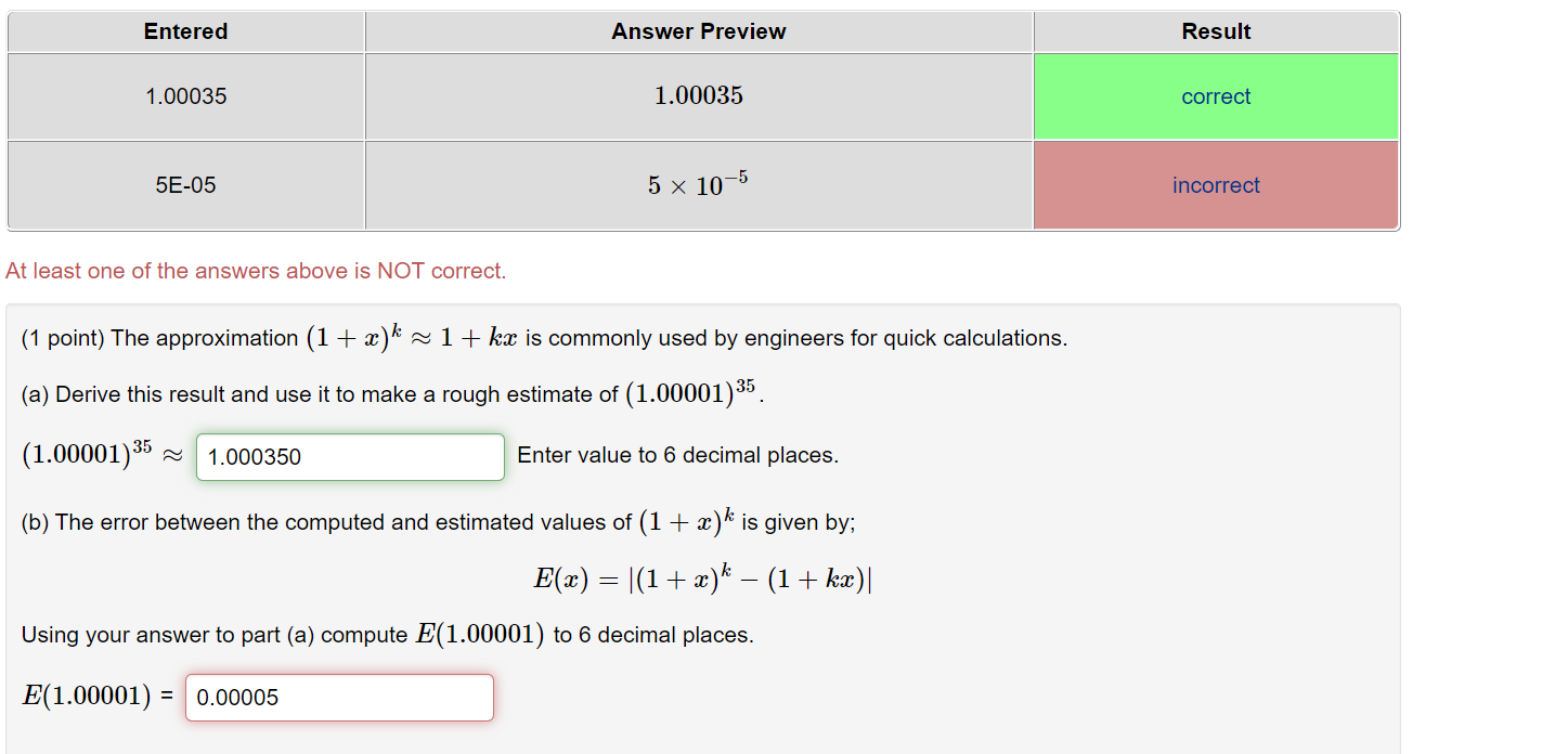 Solved At Least One Of The Answers Above Is Not Correct 1