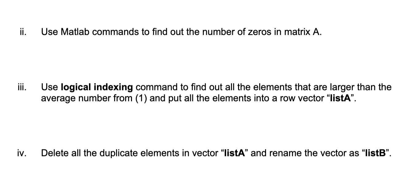 Solved This question deals with matrix manipulation and | Chegg.com