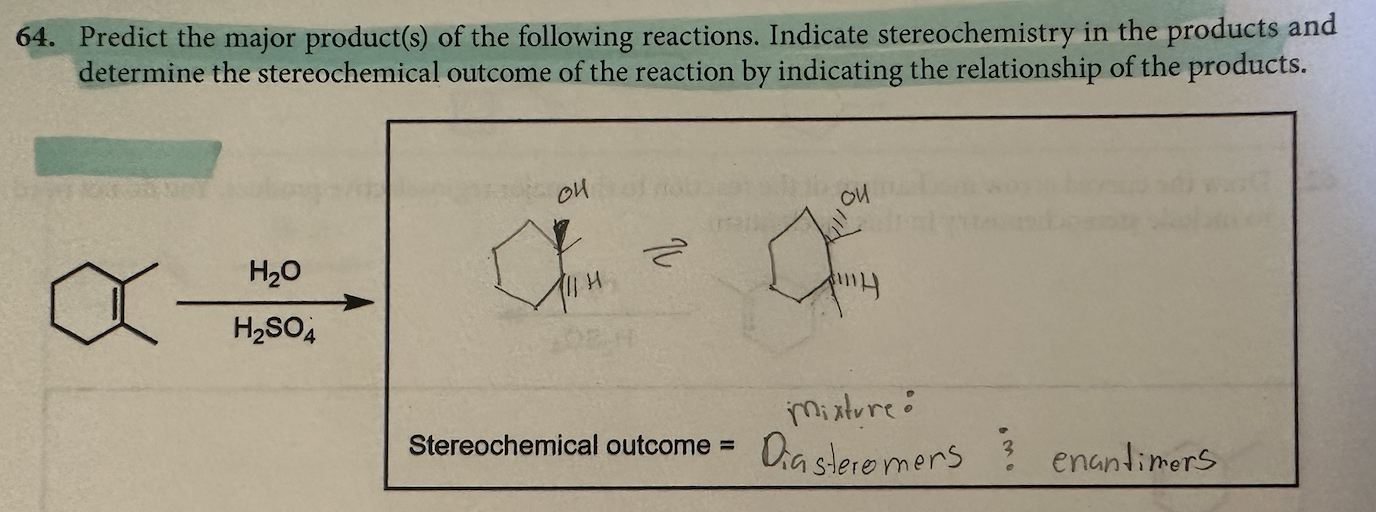 Solved 64. Predict the major product(s) of the following | Chegg.com