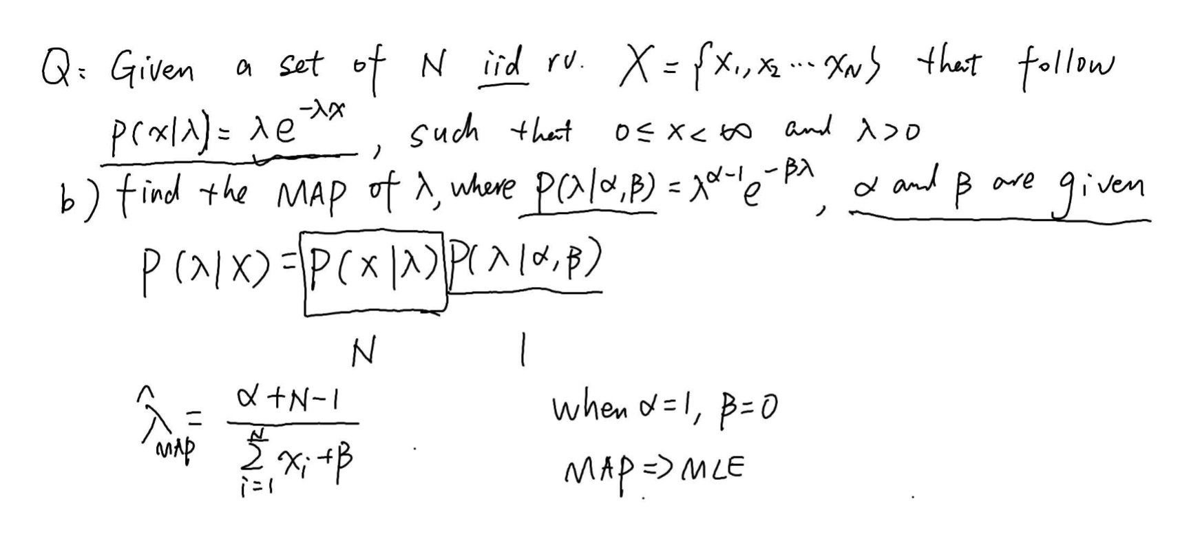 Solved Q= Given a set of N iid ru. X={x1,x2⋯xN} that follow | Chegg.com