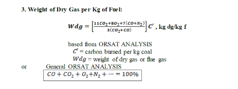 Solved 3. Weight of Dry Gas per Kg of Fuel: | Chegg.com