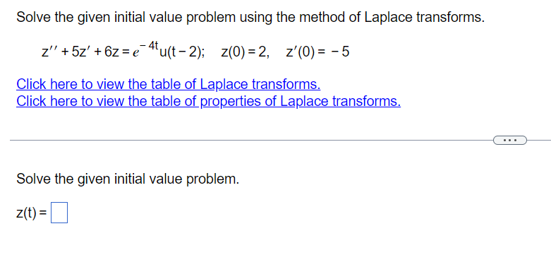 Solved Table of Laplace TransformsTable of Laplace | Chegg.com
