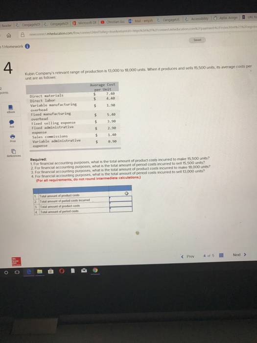 Solved Ur﹂ https%3A%2F%2F connect 1 Homework 4 Kubin | Chegg.com
