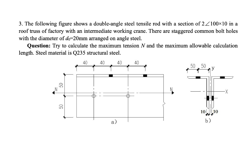 3. The following figure shows a double-angle steel | Chegg.com