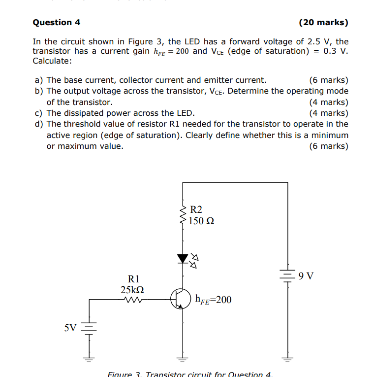 Solved Question 4 (20 marks) In the circuit shown in Figure | Chegg.com