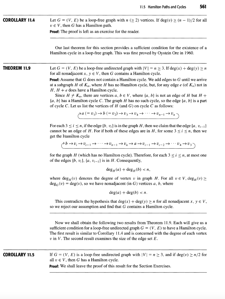 Solved a) How does a Hamilton cycle differ from an ordinary | Chegg.com