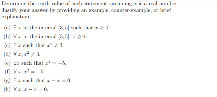 Solved Determine the truth value of each statement, assuming | Chegg.com