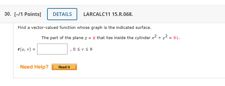 Solved Find a vector-valued function whose graph is the | Chegg.com