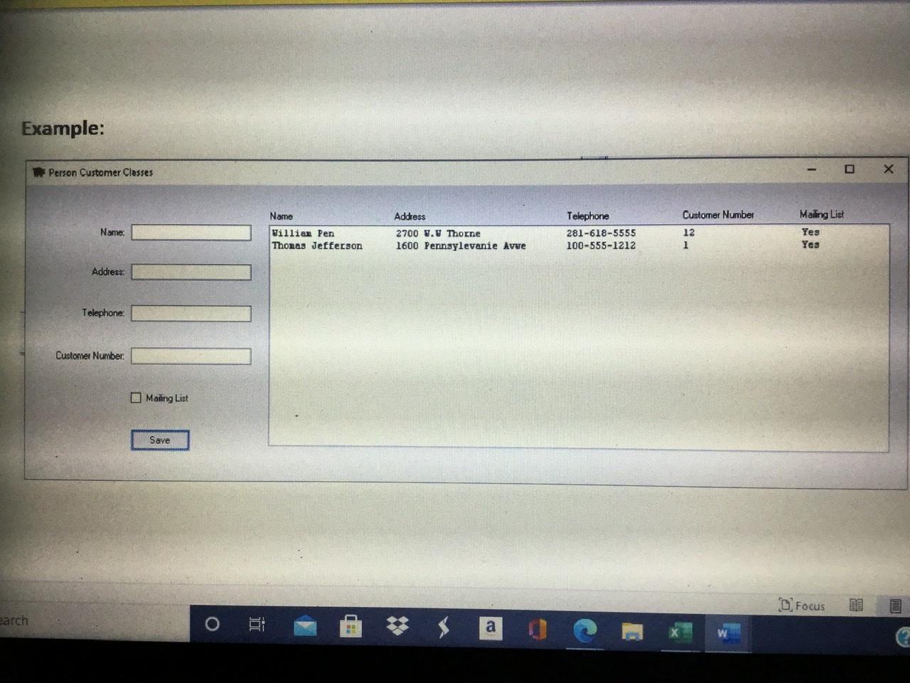 Solved Create a PERSON AND CUSTOMER CLASS IN C# to be able | Chegg.com