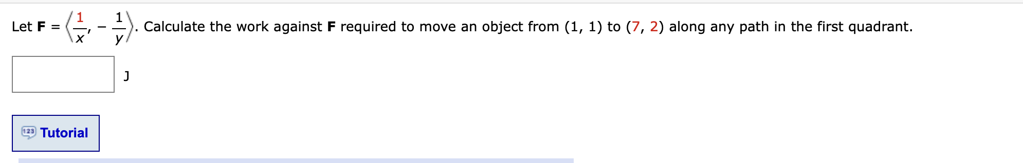 Solved Let F= x1,−y1 . Calculate the work against F required | Chegg.com