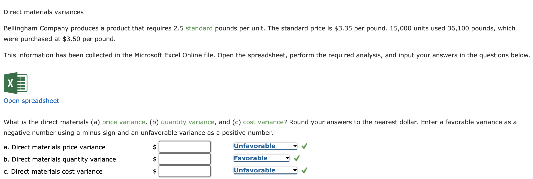 Solved Bellingham Company produces a product that requires | Chegg.com