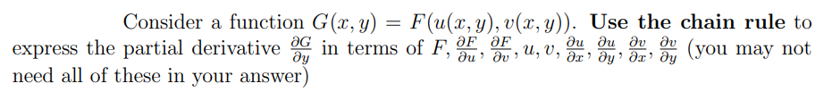 Solved Consider A Function Gxyfuxyvxy Use The 