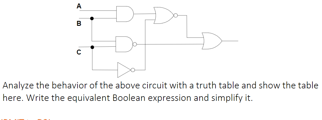 Solved A Analyze the behavior of the above circuit with a | Chegg.com
