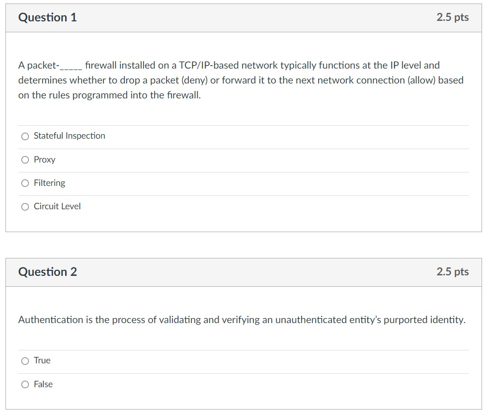 Solved Question 1A packet-firewall installed on a | Chegg.com