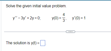 Solved Solve the given initial value problem. | Chegg.com