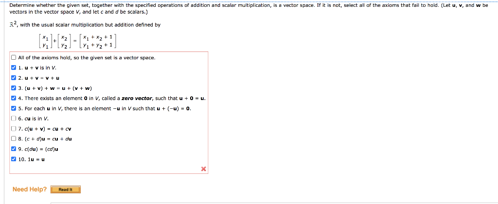 Solved Determine whether the given set, together with the | Chegg.com