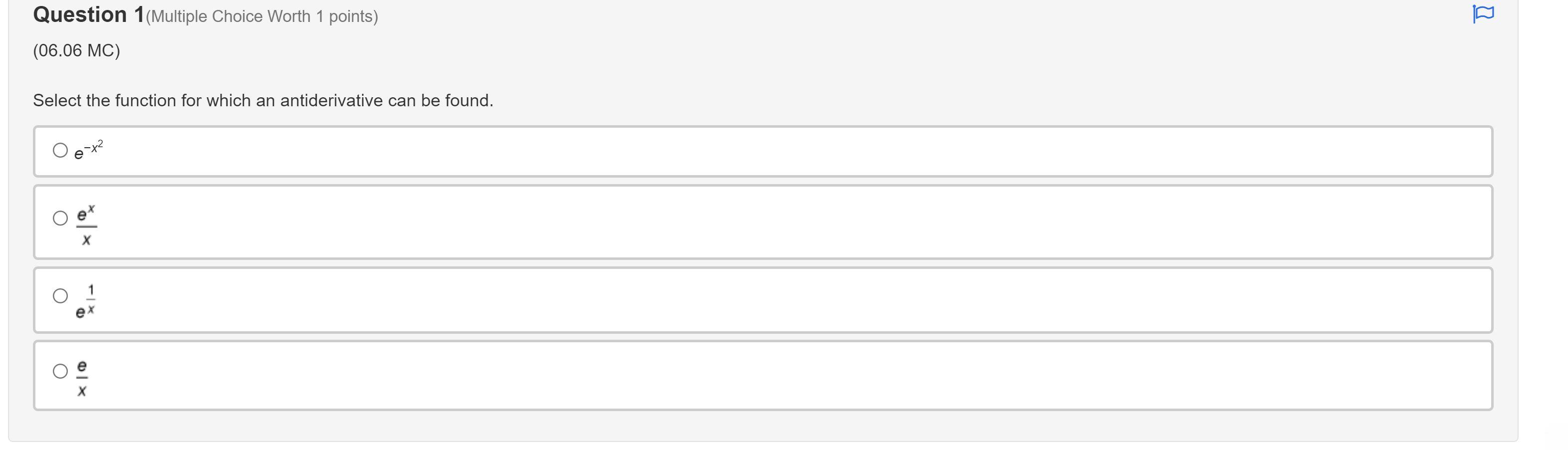 Solved Question 1 (Multiple Choice Worth 1 points) (06.06 | Chegg.com