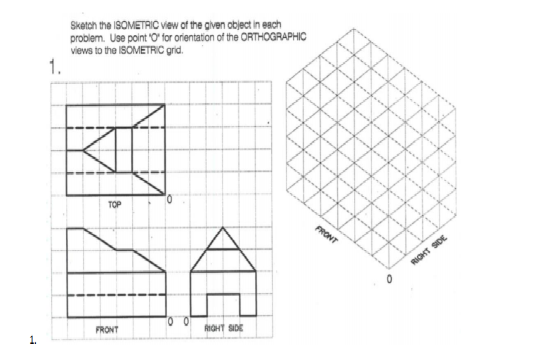 Solved Sketch the ISOMETRIC view of the given object in each | Chegg.com