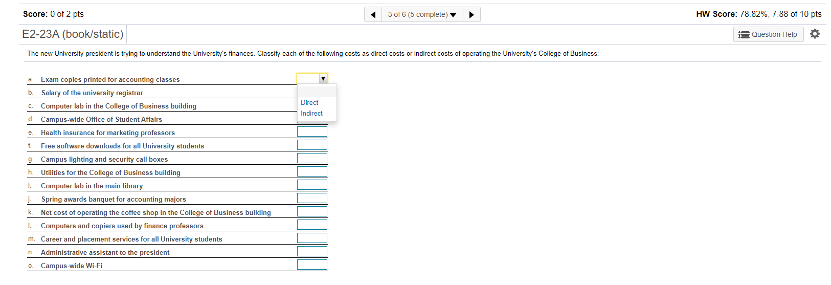 Solved E2-23A (book/static) s Question Help 0 The new | Chegg.com
