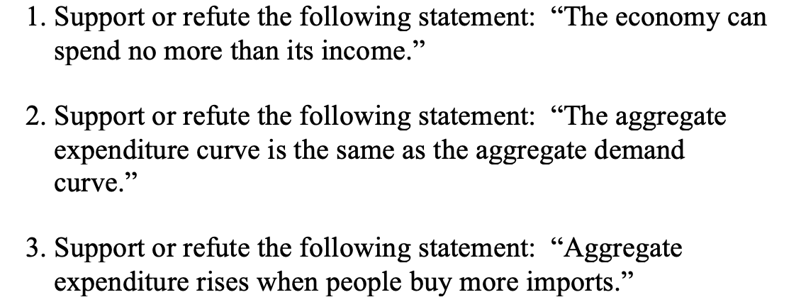 Solved 1. Support or refute the following statement: “The | Chegg.com