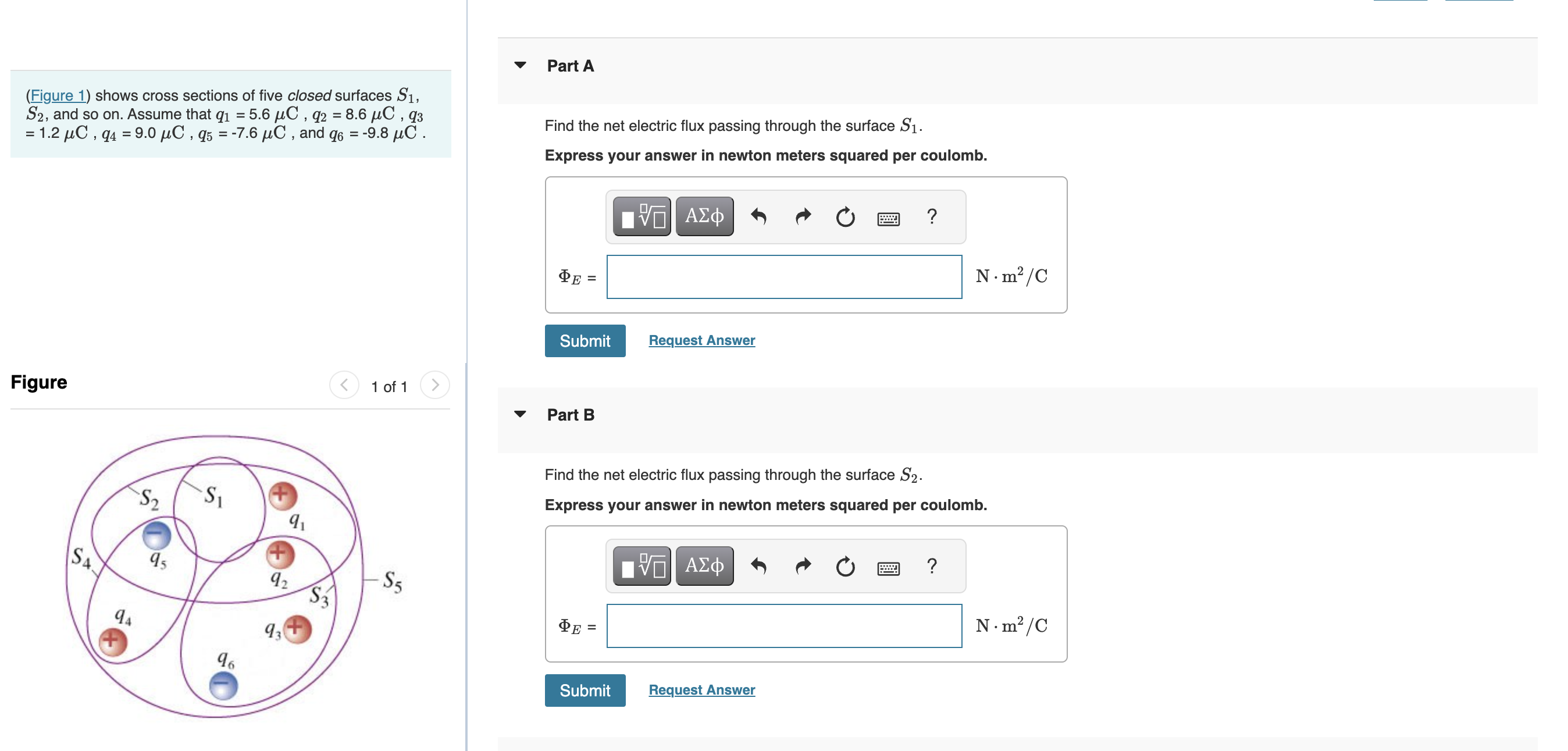 Solved Find the net electric flux passing through the | Chegg.com