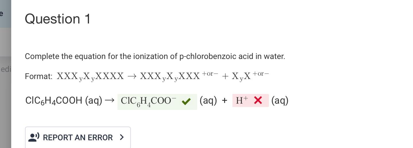 Solved Complete the equation for the ionization of | Chegg.com